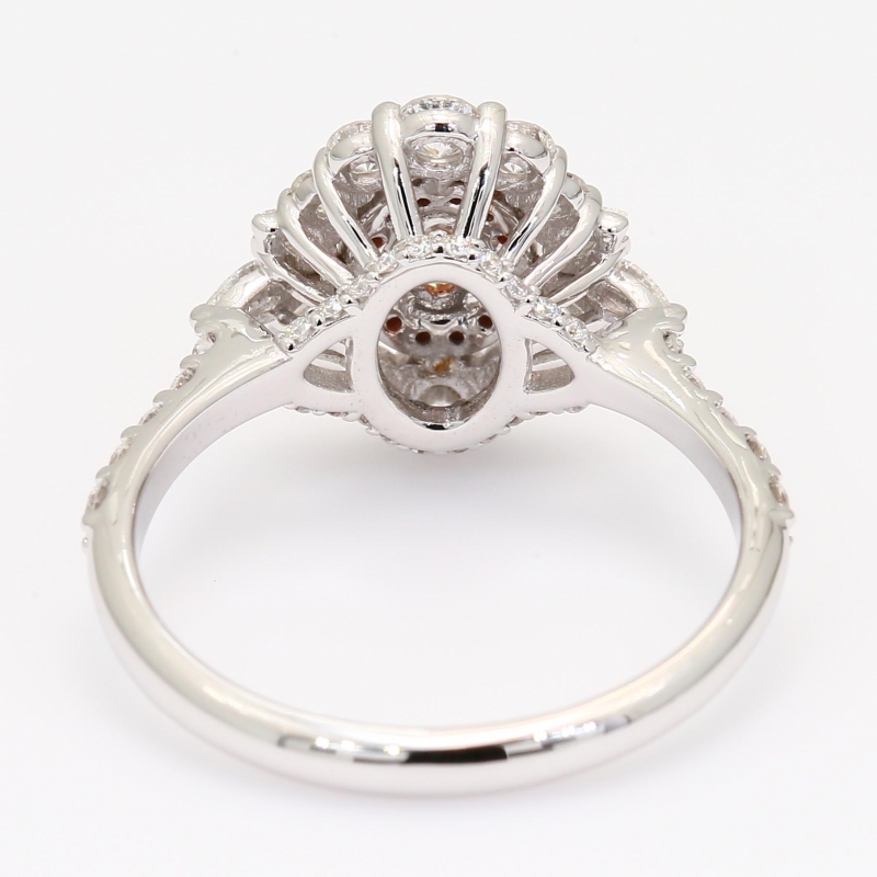 Esmee oval and round-cut Argyle pink and white diamond ring